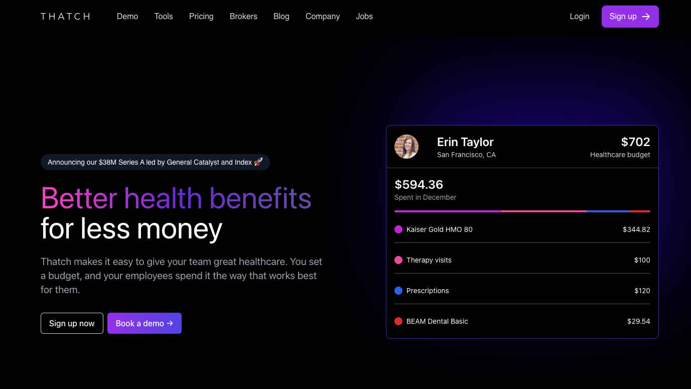 Thatch Raises US$38 Million in Series A to Transform Health Benefits ...